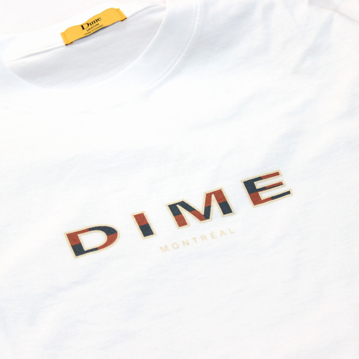 DIME Block Font Tee, White – FCHSKATE