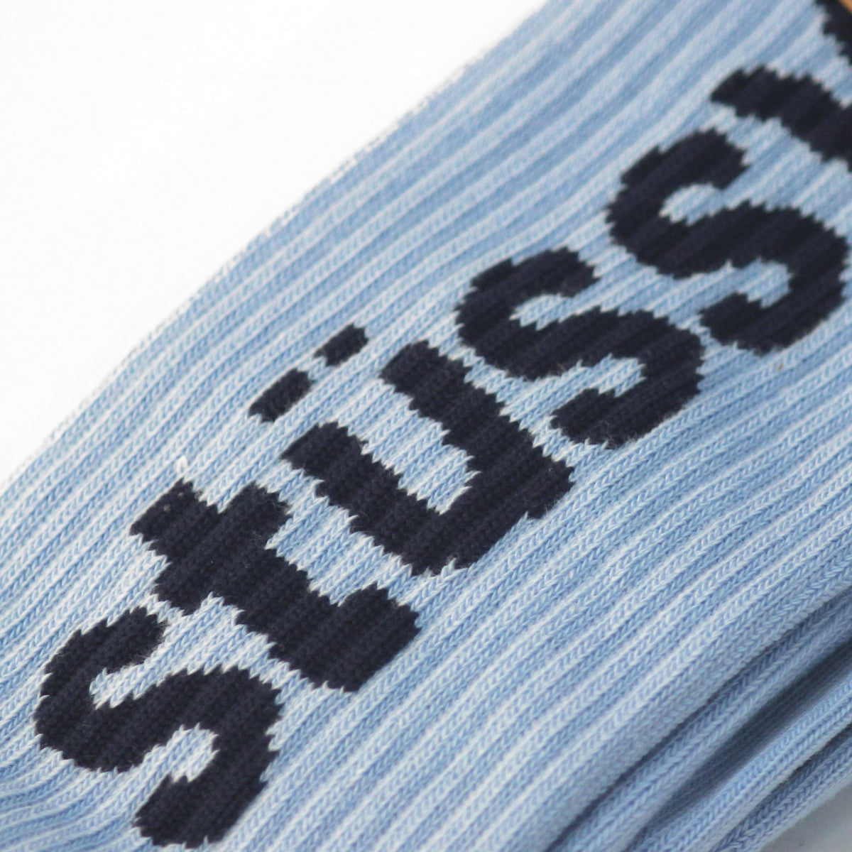 STÜSSY Helvetica Crew Sock, Sky Blue / Navy – FCHSKATE
