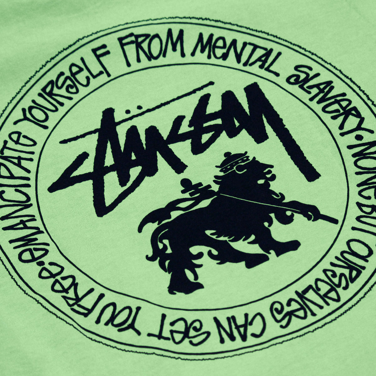 STÜSSY Rasta Dot Pig. Dyed Tee, Green – FCHSKATE